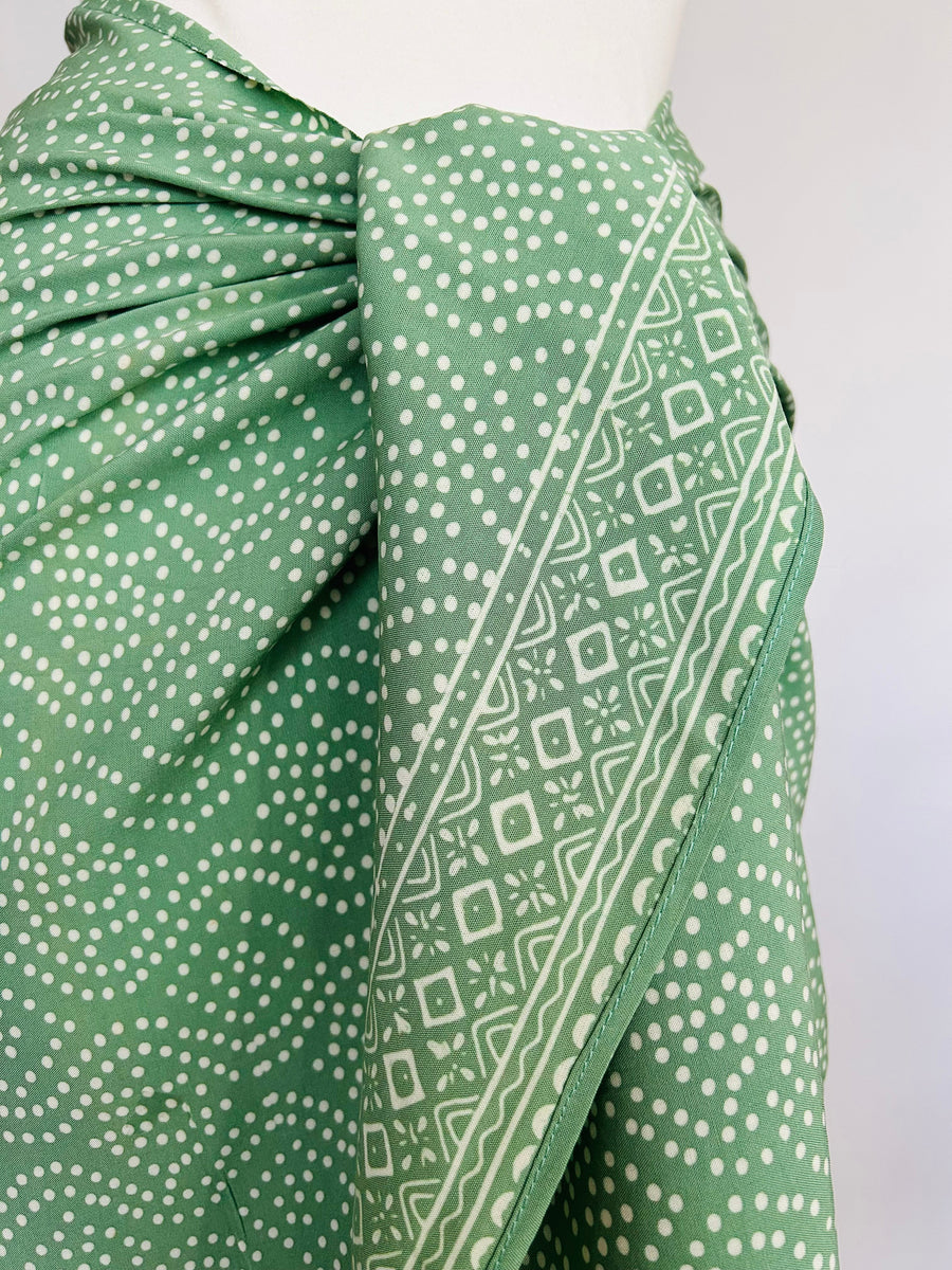 Pointillism Sage Green Batik Sarong – The Crockery Barn - Green Routine ...